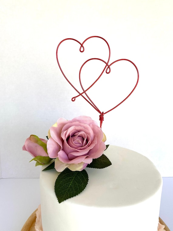 Interlocking Hearts Cake