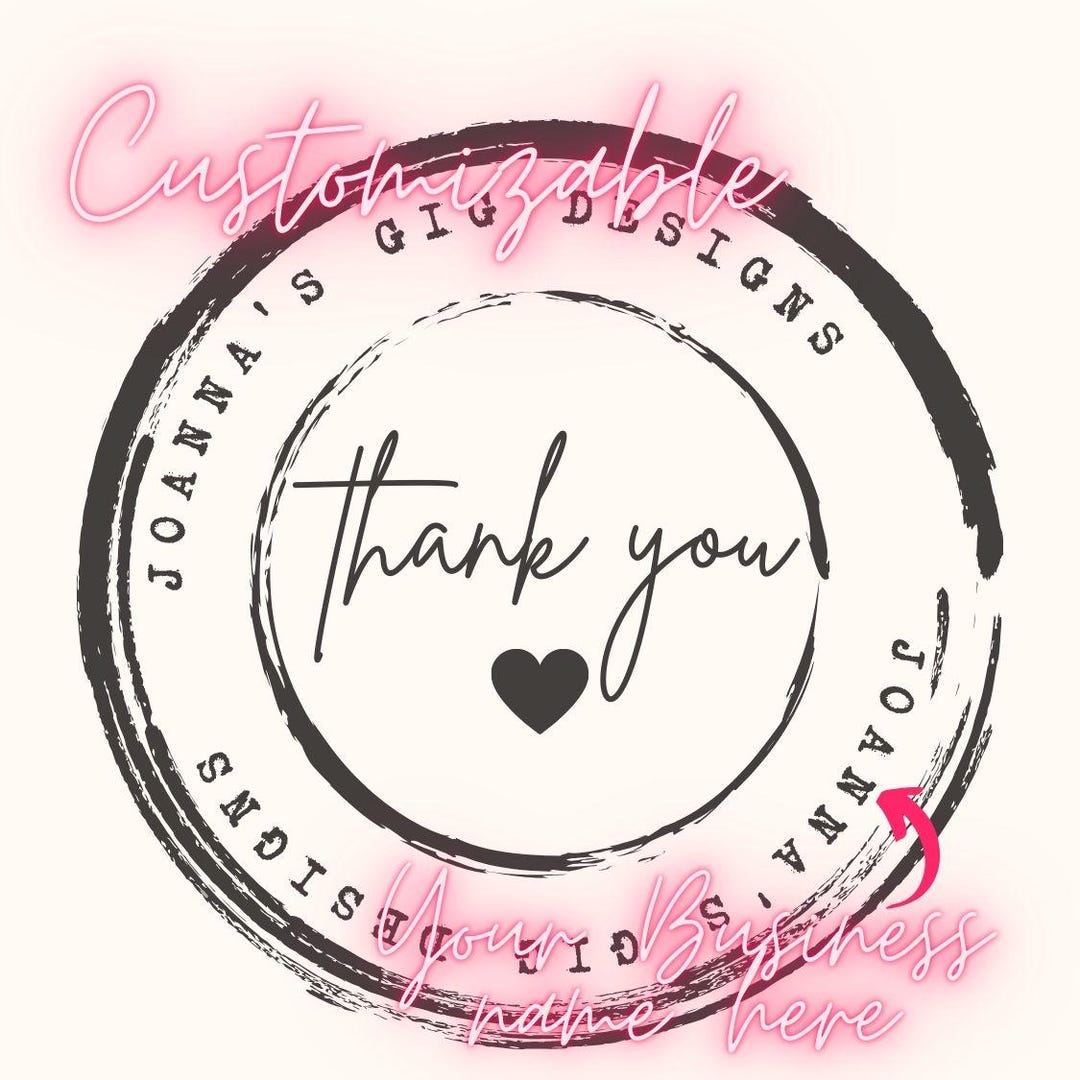 Customizable Small Business Sticker / Card - DIY Printable 2.5 in Round ...