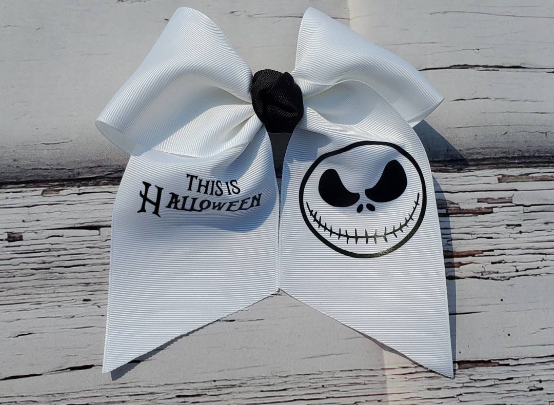 Jack Skellington Inspired Cheer Bow - Etsy