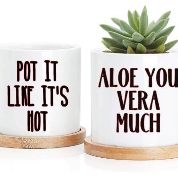 Plant Puns Pots - Etsy