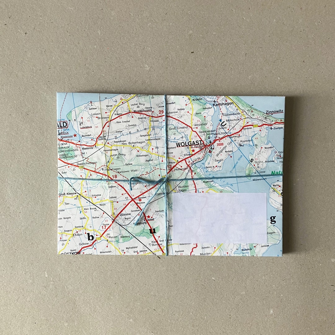 9 Vintage Envelopes Stationary Map of Trails Germany - Etsy