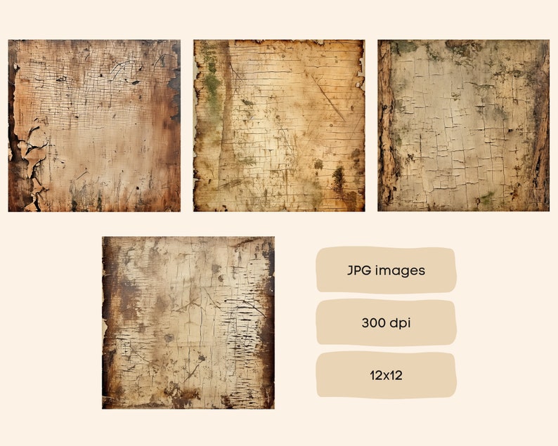Distressed Tree Bark Digital Papers, Scrapbooking Paper, Instant ...