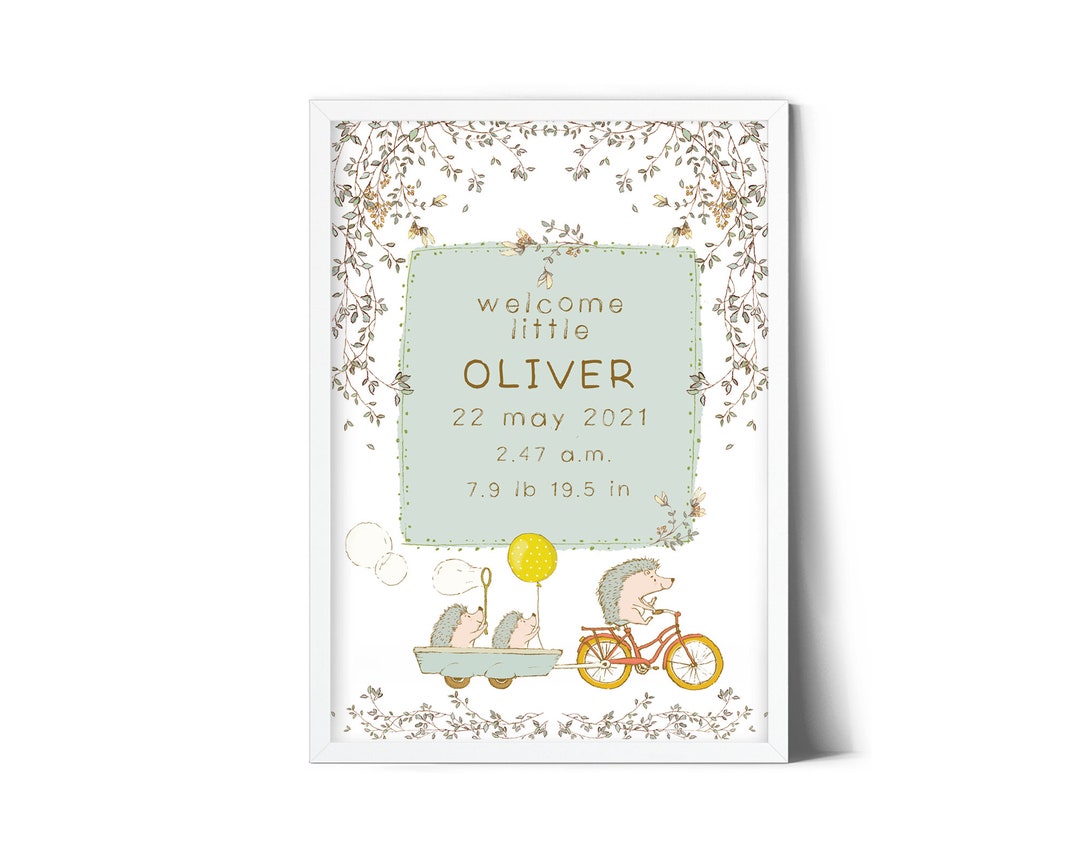 Personalized Birth Stats Printable Custom Birth Announcement - Etsy