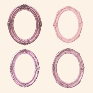 Pink Clip Art Set, Wooden Vintage Frames Clipart Images, 20 PNG Files ...