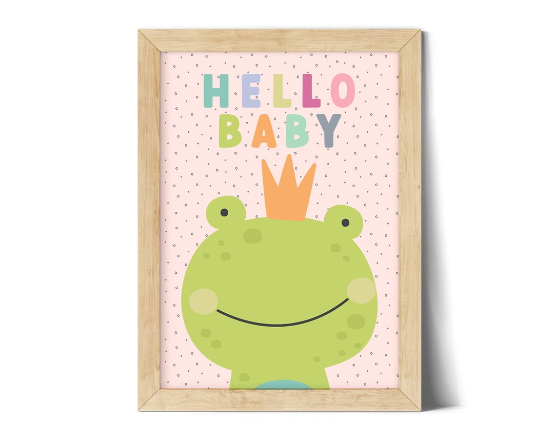 Hello Baby Printable Art, Kids Room Art Decor, Nursery Prints, Baby ...