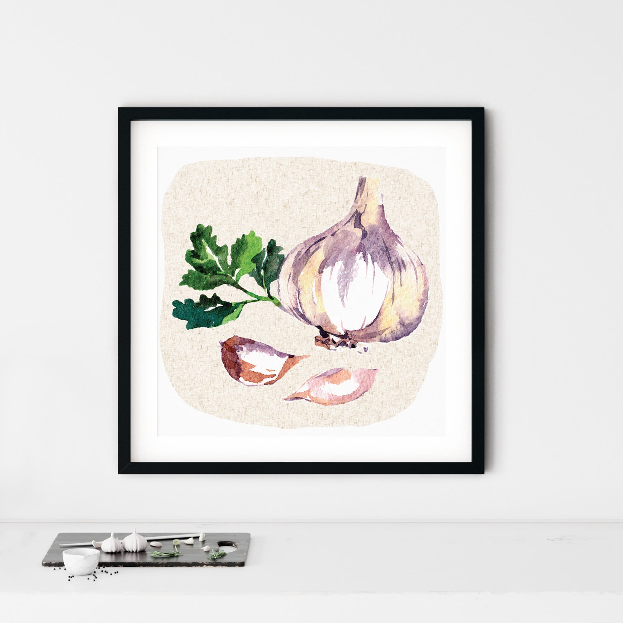 Watercolor Garlic Art Print: Kitchen Wall Decor (digital Download) - Etsy