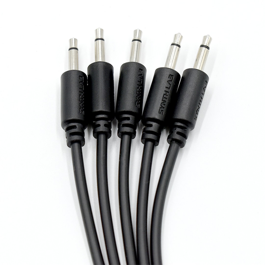 Eurorack Patch Cables BLACK, 5 Pack, 6 Different Lengths, Synthesizer ...