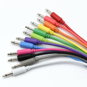 Eurorack Patch Cables BLACK, 5 Pack, 6 Different Lengths, Synthesizer ...