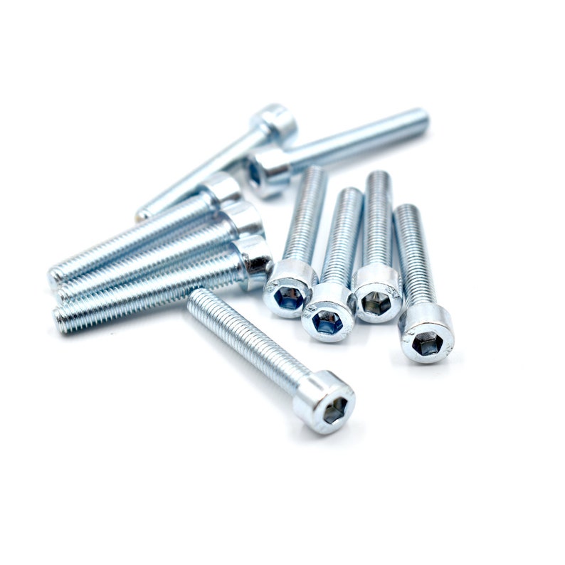 Screws M5x30mm Cheese Head Imbus Steel Zink Finish 10pcs - Etsy