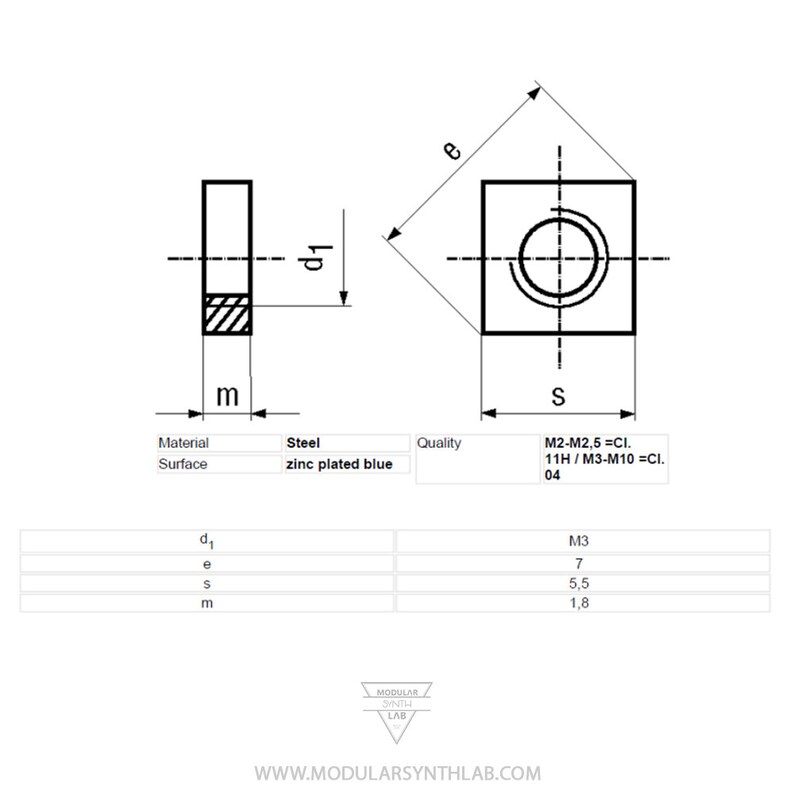 Eurorack M3 Slide Nuts Eurorack Rails 3mm Sliding Nuts 50/100/150/200 ...