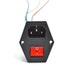 Safety AC Power Socket With Back Cover. Integrated Switch, Fuse and ...