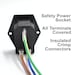 Safety AC Power Socket With Back Cover. Integrated Switch, Fuse and ...