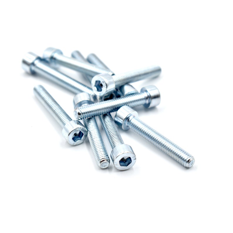 Screws M5x30mm Cheese Head Imbus Steel Zink Finish 10pcs | Etsy