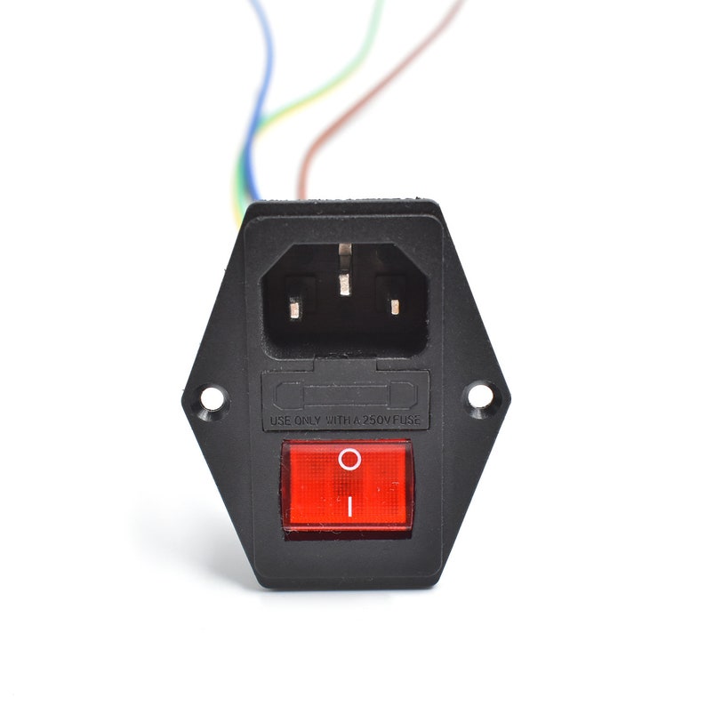 Safety AC Power Socket With Back Cover. Integrated switch | Etsy