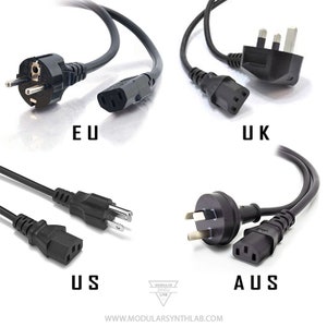 AC Main Power Cable 1,5m Max. 250VAC, Eurorack Power Socket DIY ...