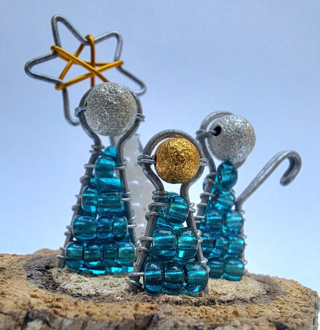 Bead and Wire Nativity Scene Sculpture - Etsy