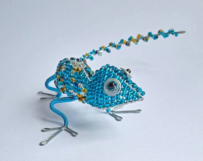 Bead and Wire Lizard Home Decor - Etsy