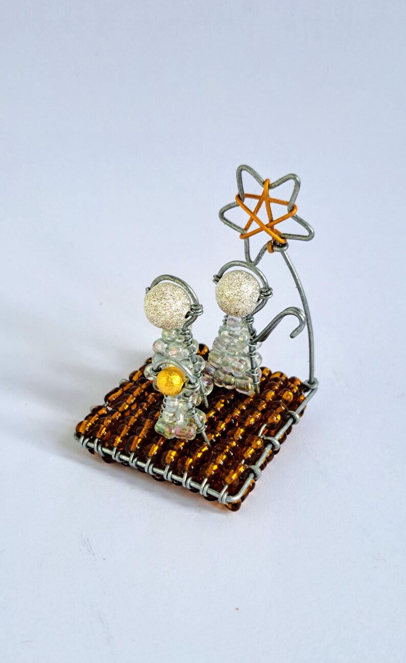 Bead and Wire Nativity Scene Sculpture - Etsy