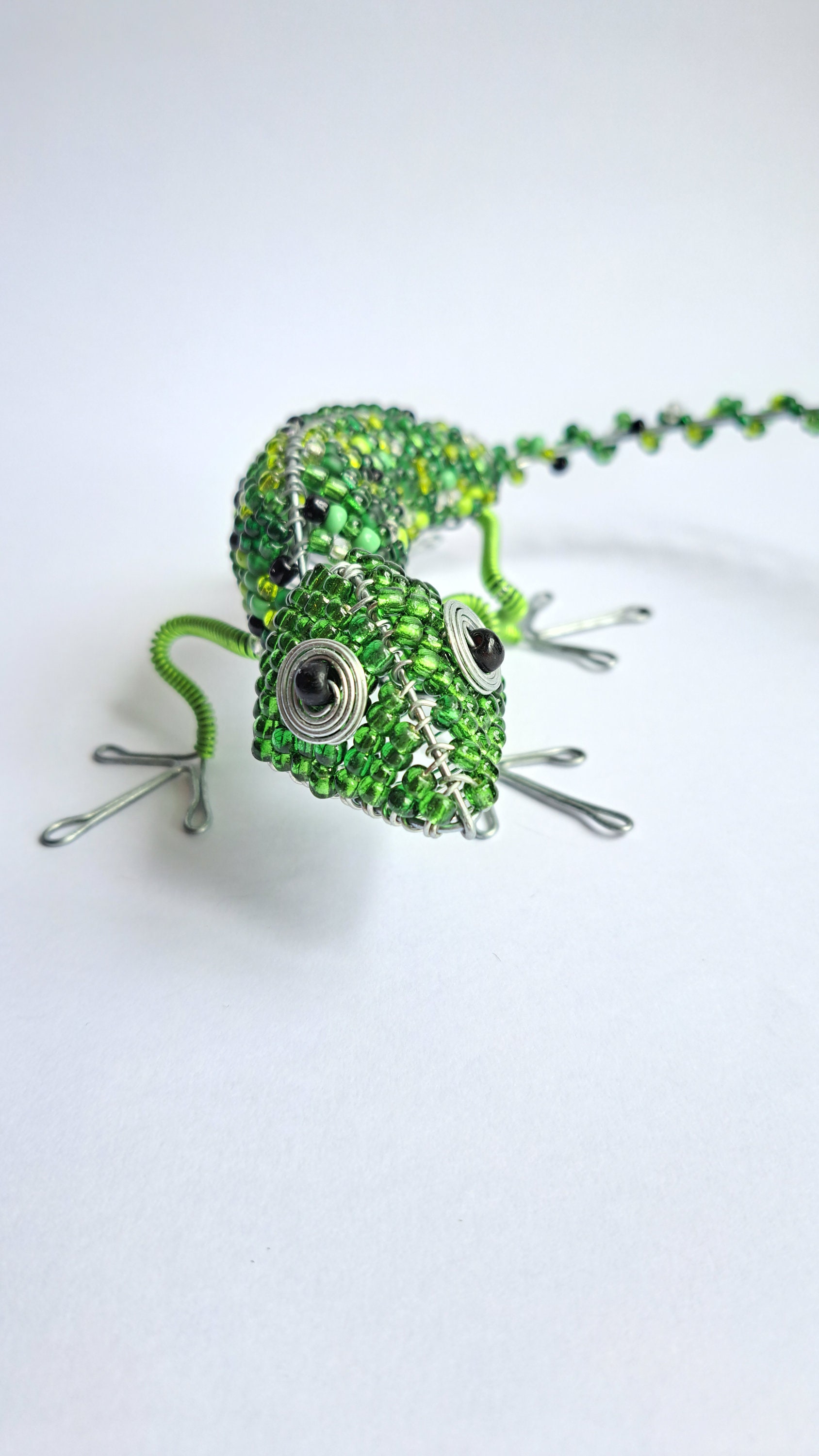 Bead and Wire Lizard | Home Decor - Etsy