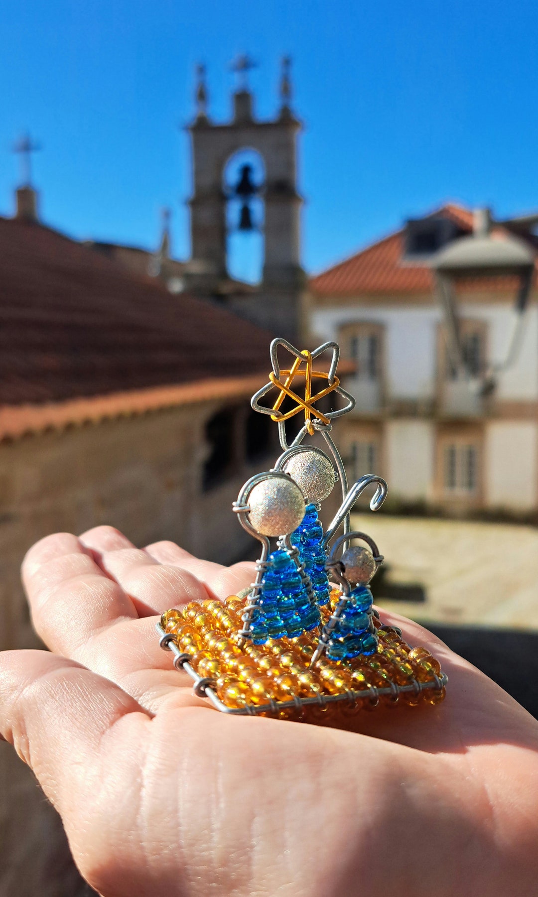 Bead and Wire Nativity Scene Sculpture - Etsy