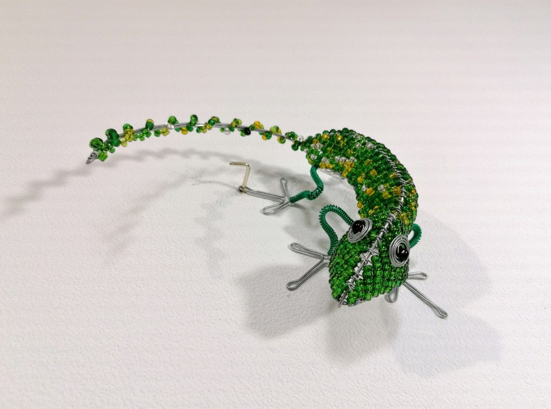 Bead and Wire Lizard Home Decor - Etsy