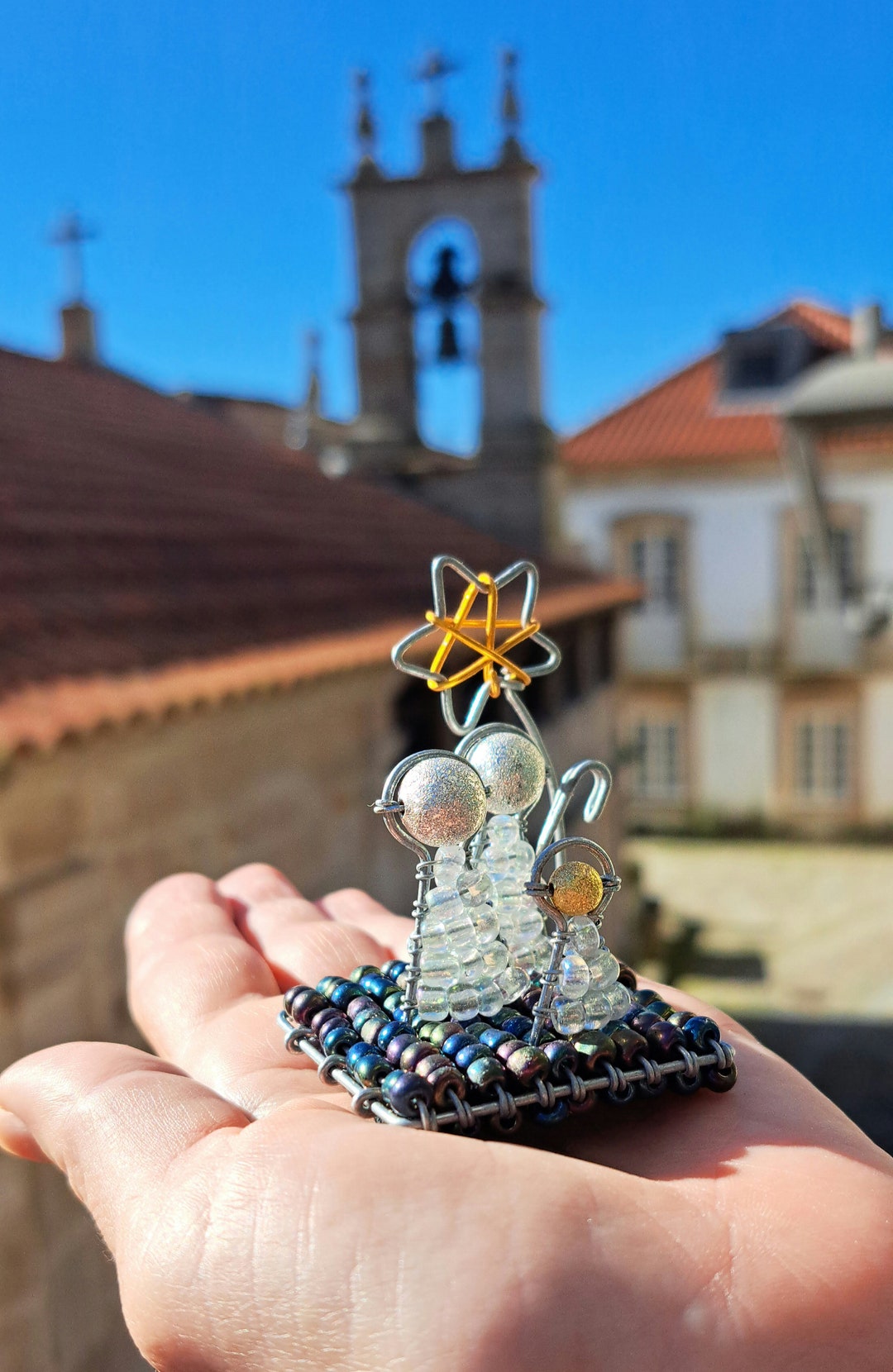 Bead and Wire Nativity Scene Sculpture - Etsy