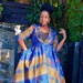 KAYLA Coat Dress in Blue and Mustard Hues. - Etsy
