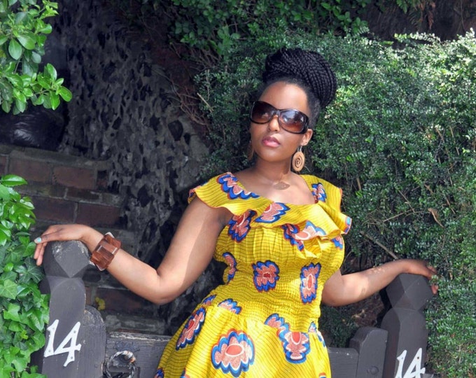 Balma Dress in Mustard Hues. - Etsy