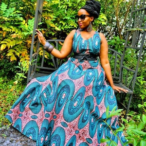 MALAIKA African Print Maxi Dress - Etsy UK