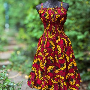 SANA Skinny Strap Red Sun Dress. - Etsy