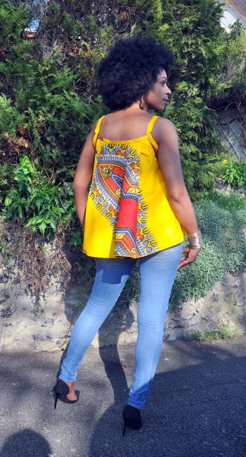 TULA Yellow Dashiki Top - Etsy