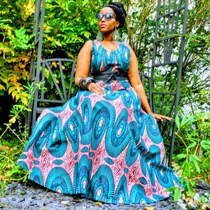 MALAIKA African Print Maxi Dress - Etsy UK