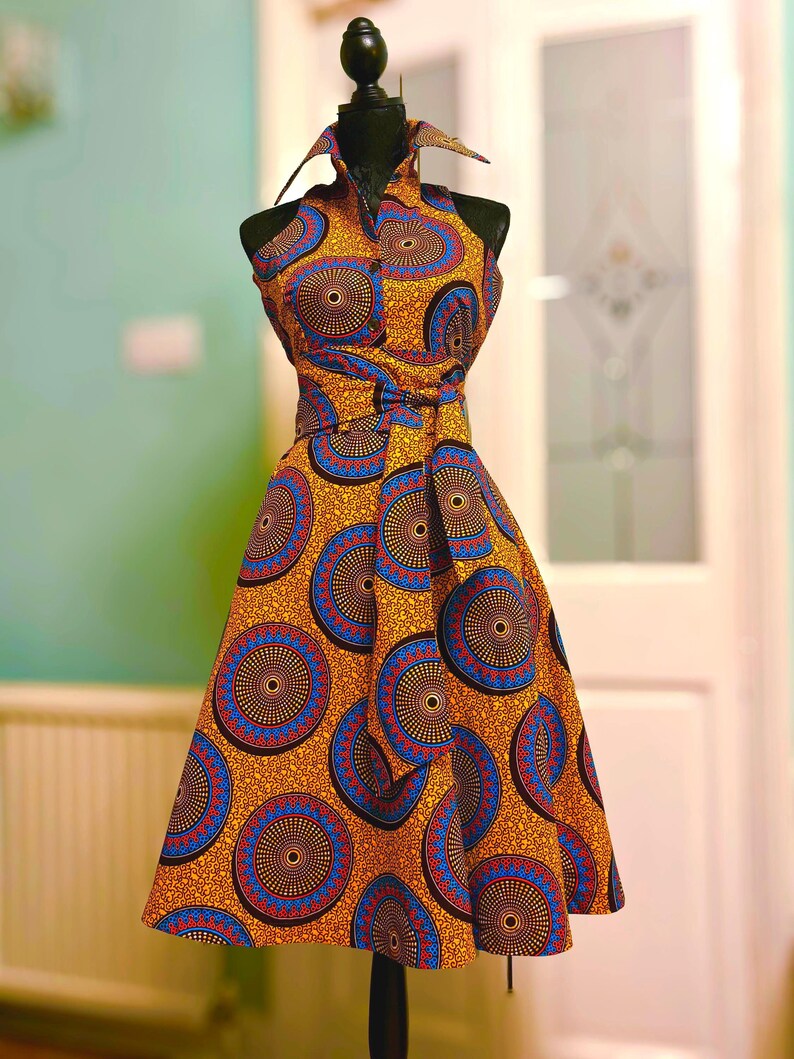 Beldo Halter Collared Belted Dress. - Etsy UK