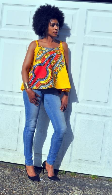 TULA Yellow Dashiki Top - Etsy