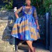 KAYLA Coat Dress in Blue and Mustard Hues. - Etsy