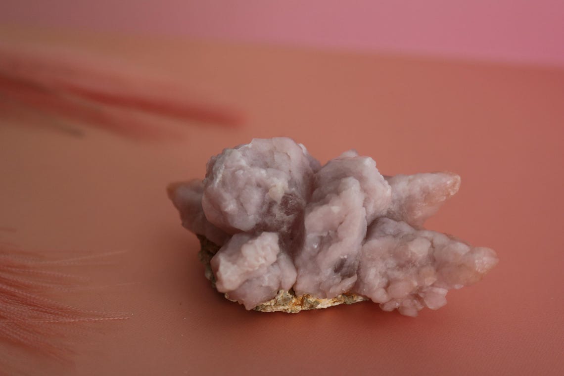 Pink Amethyst Snow Quartz Star - Etsy