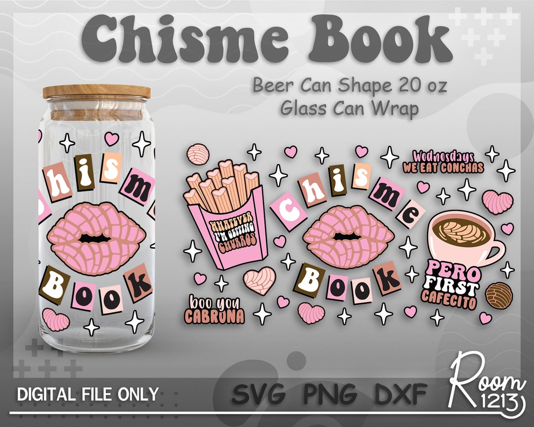 Chisme Book Can Wrap Svg, Concha Pan Dulce Wrap File, Cafecito Y Chisme ...