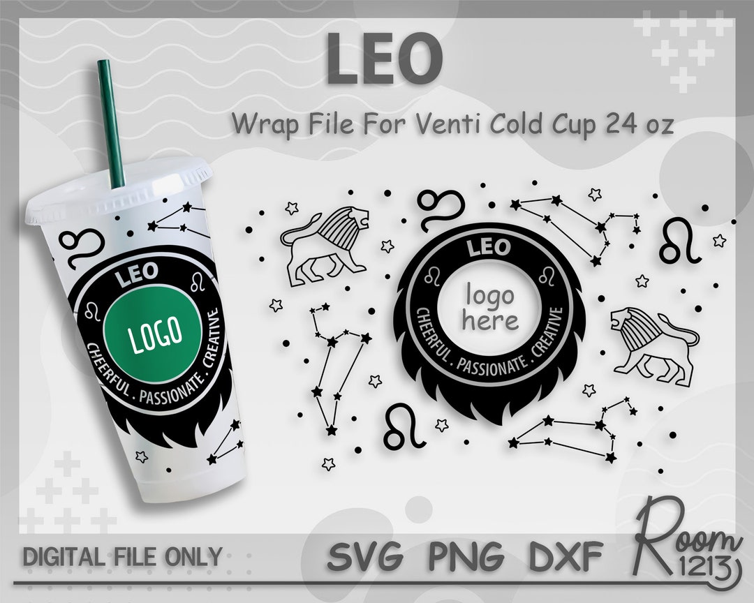 Leo Zodiac Sign Wrap Svg, Astrology Tumbler Wrap File, Horoscope Wrap ...