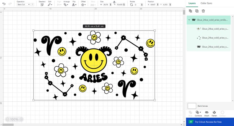 Smiley Face Zodiac Sign Wrap Bundle Svg, Retro Astrology Tumbler Wrap ...