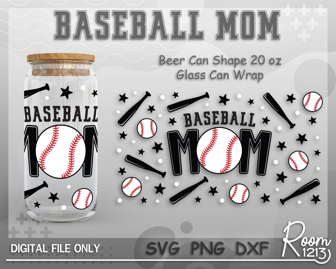 Baseball Mom Can Wrap Svg, Sport Ball Mom Wrap File, Mother's Day ...