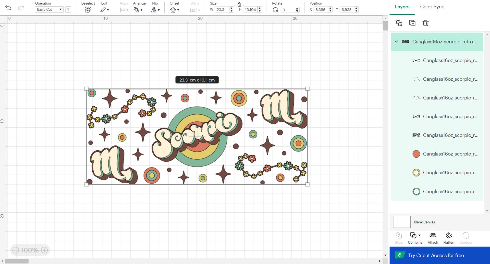 Scorpio Retro Zodiac Sign Can Wrap Svg Groovy Constellations - Etsy