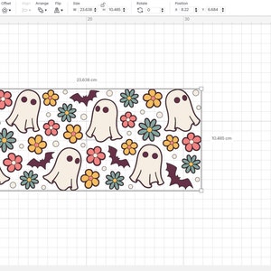 Floral Ghost Svg, Halloween Can Glass Wrap File, Cute Flower Ghost ...