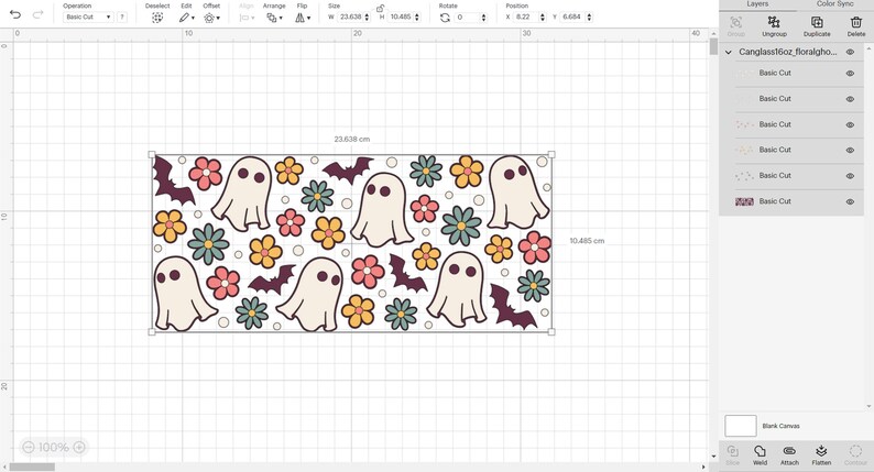 Floral Ghost Svg Halloween Can Glass Wrap File Cute Flower - Etsy