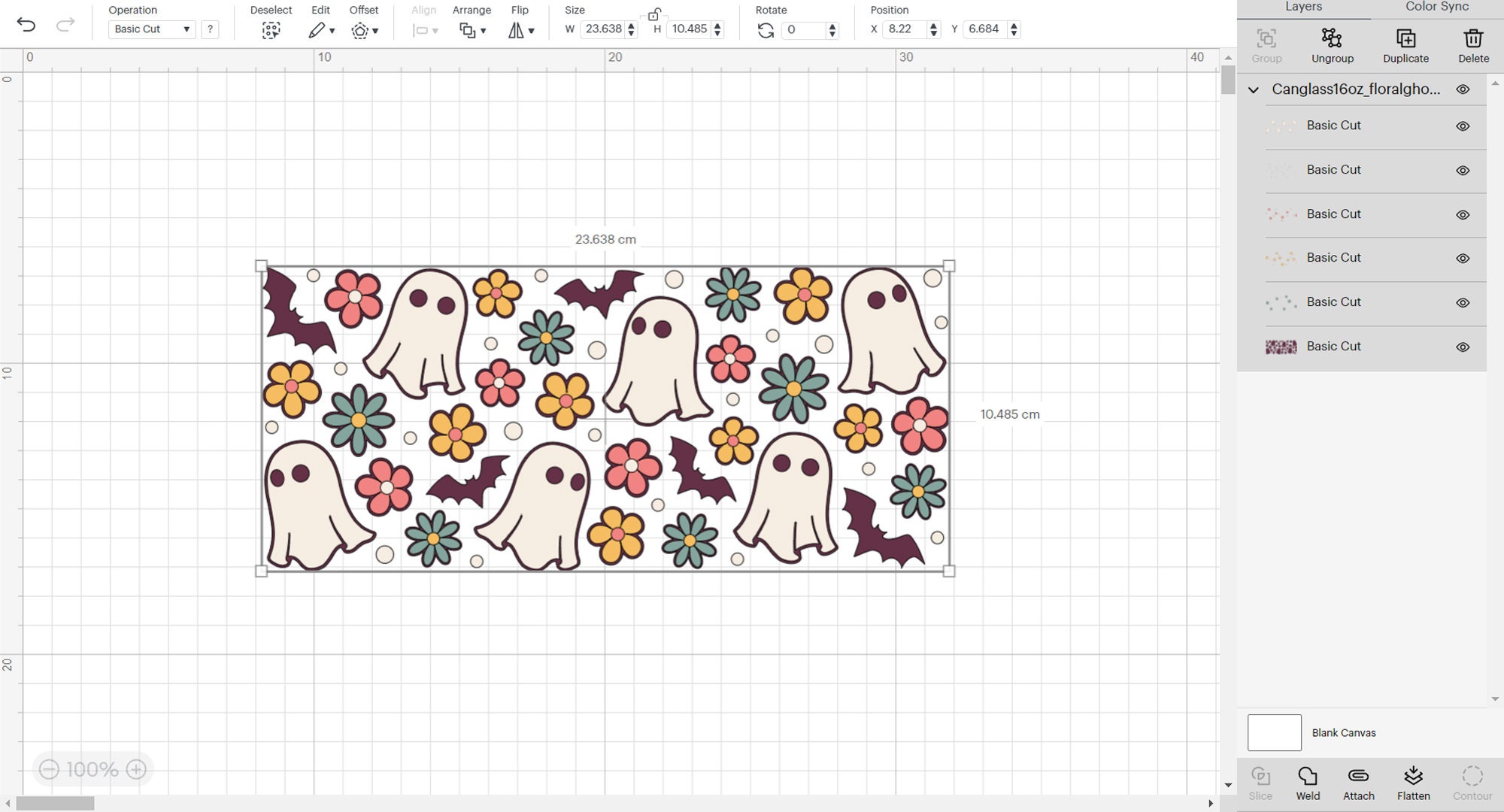 Floral Ghost Svg Halloween Can Glass Wrap File Cute Flower - Etsy