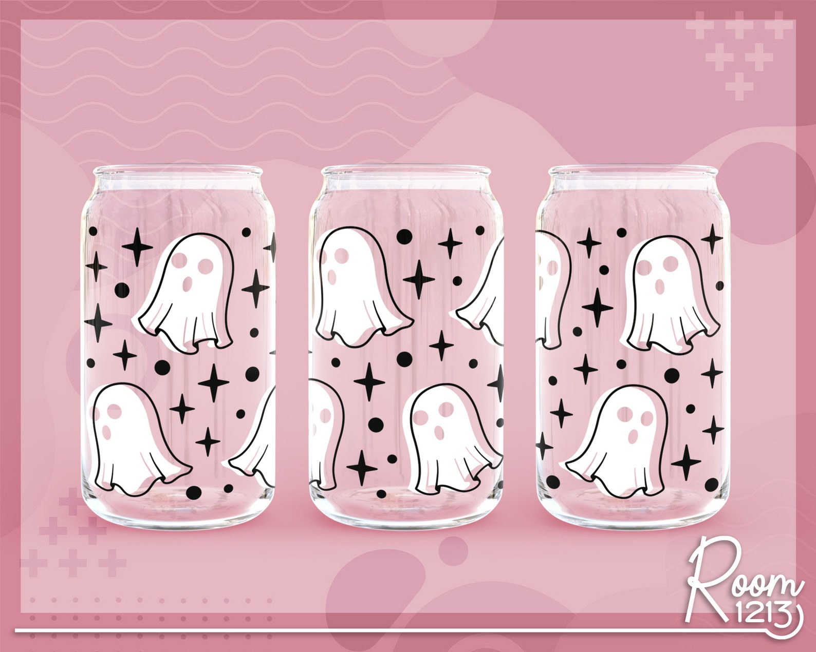 Boo Ghost Wrap Svg, Halloween Can Glass Wrap File, Cute Spooky Ghost ...