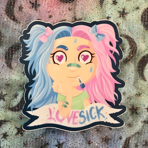 Yandere Sticker Creepy Cute Sticker Lovesick Sticker | Etsy