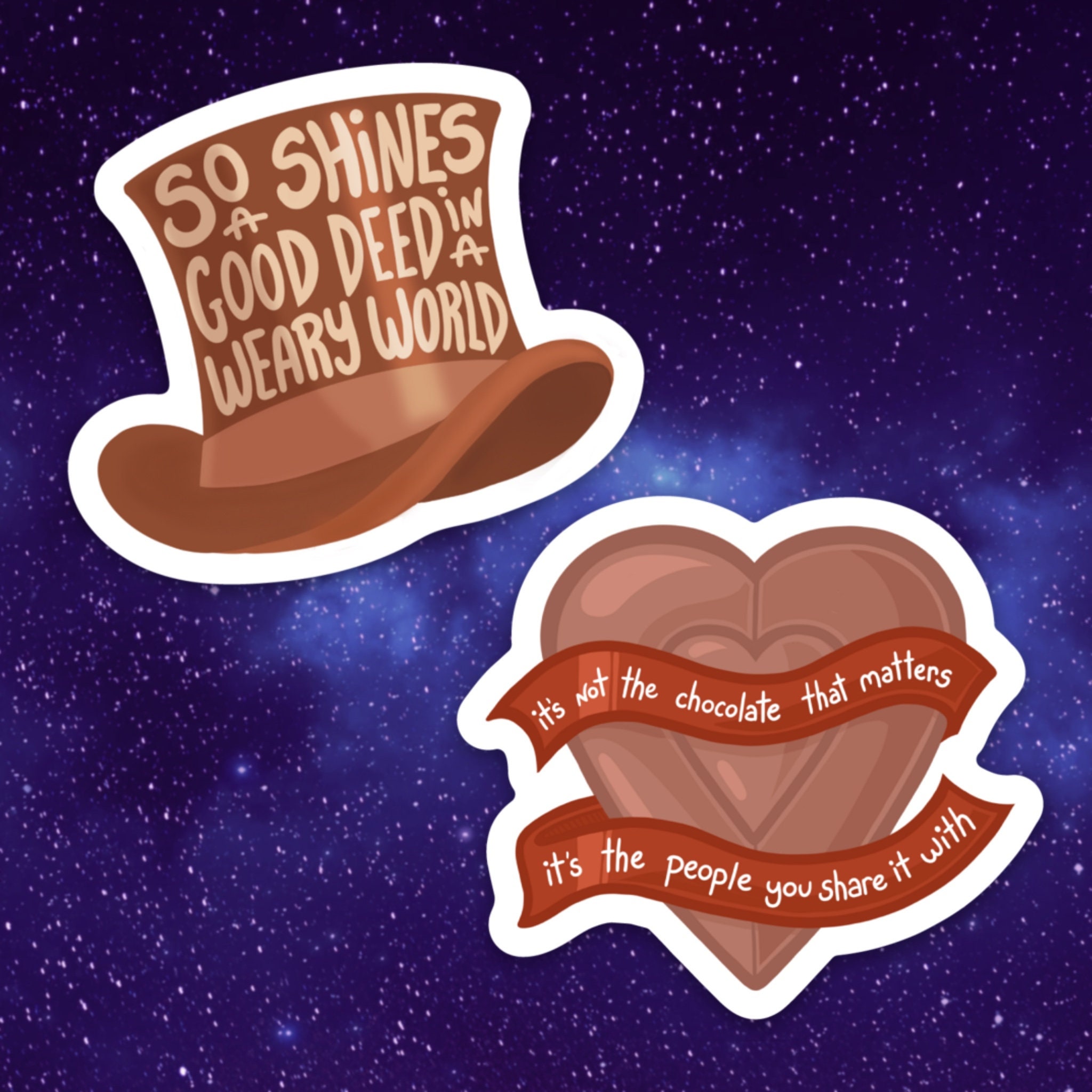 Small Wonka Stickers - Charlie and the Chocolate Factory - Willy Wonka ...