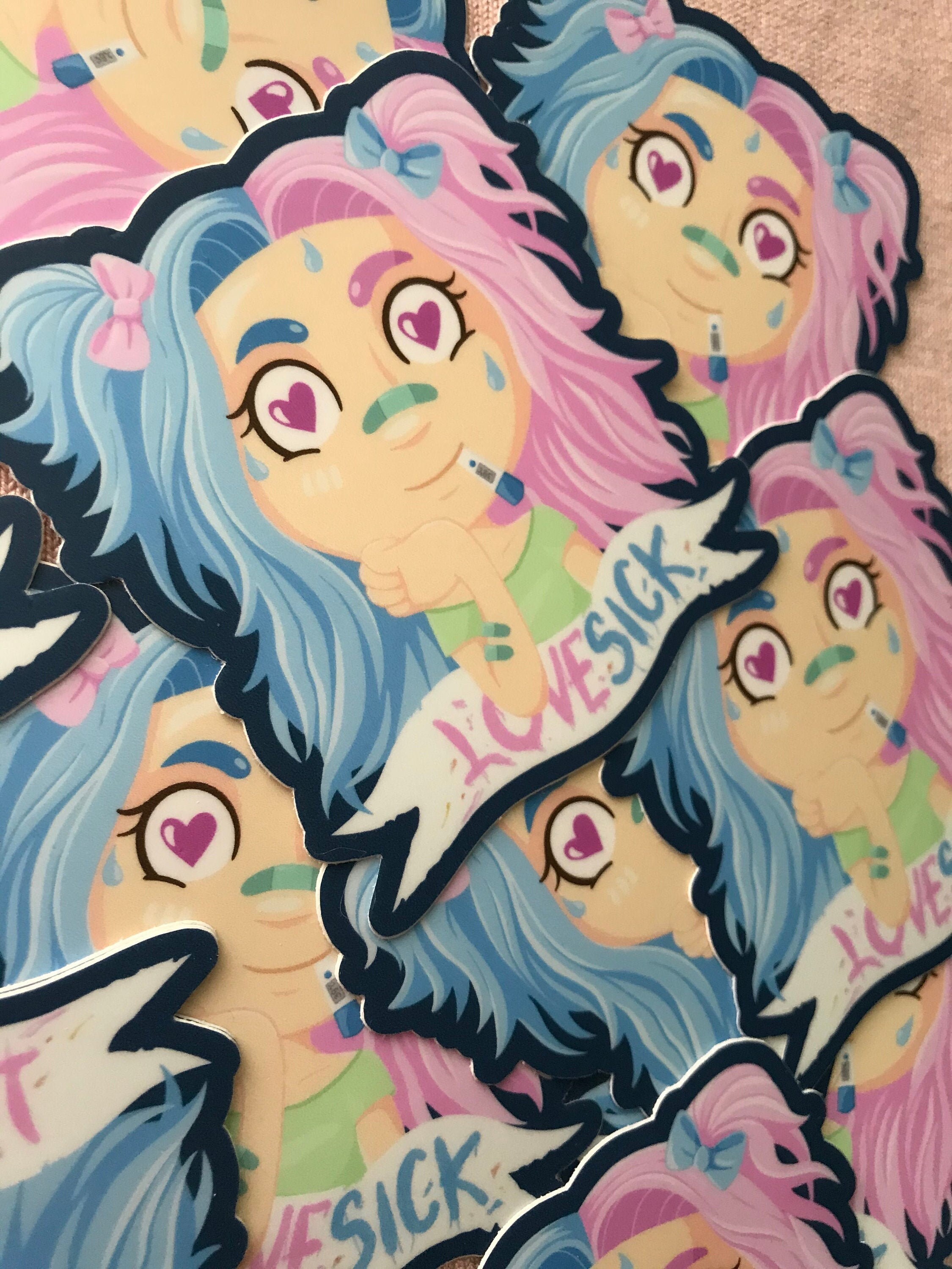 Yandere Sticker Creepy Cute Sticker Lovesick Sticker Yami Kawaii Pastel ...