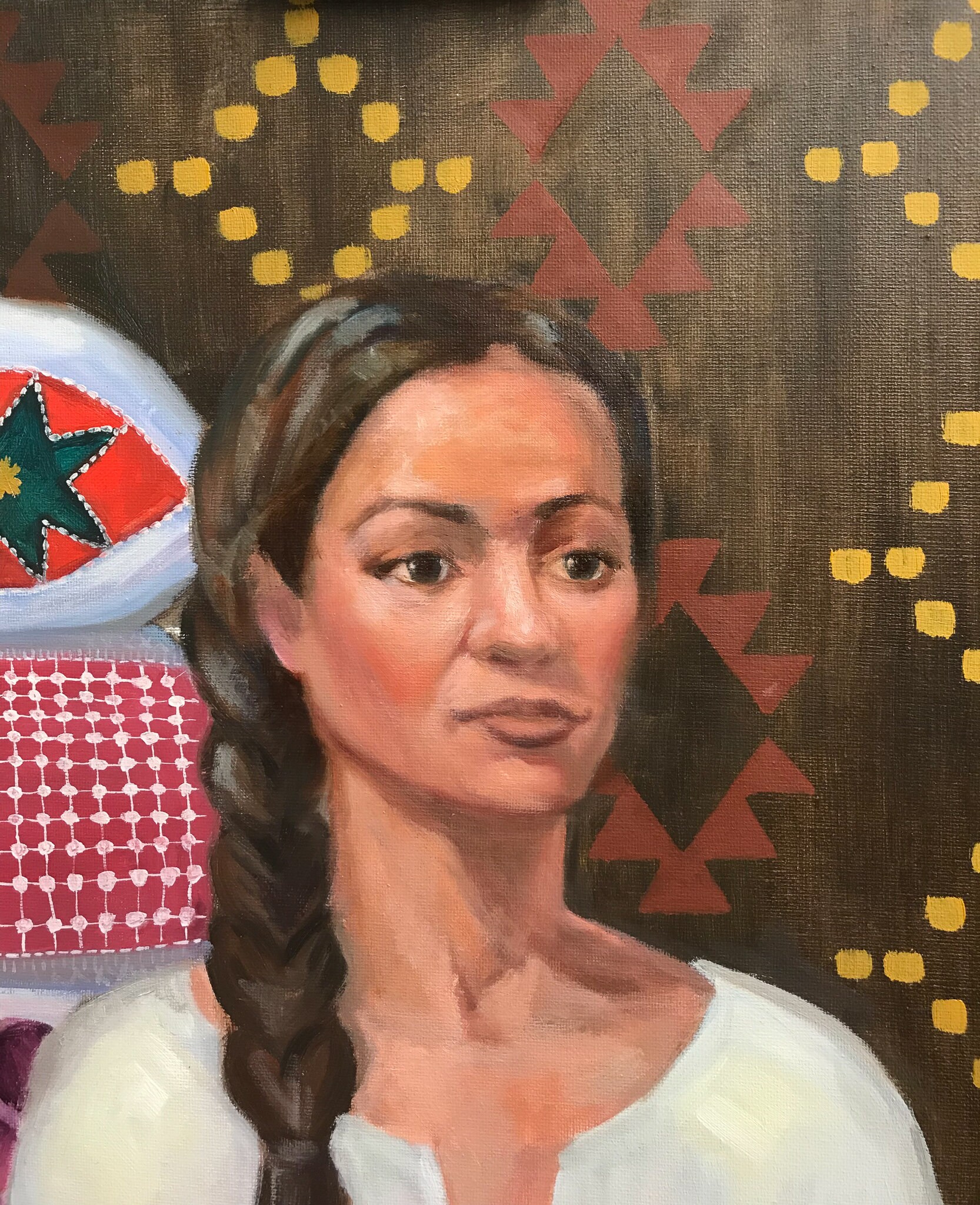 Moldovan Woman Oil Painting Ethnic Woman Portrait on Canvas Ethnic Art ...