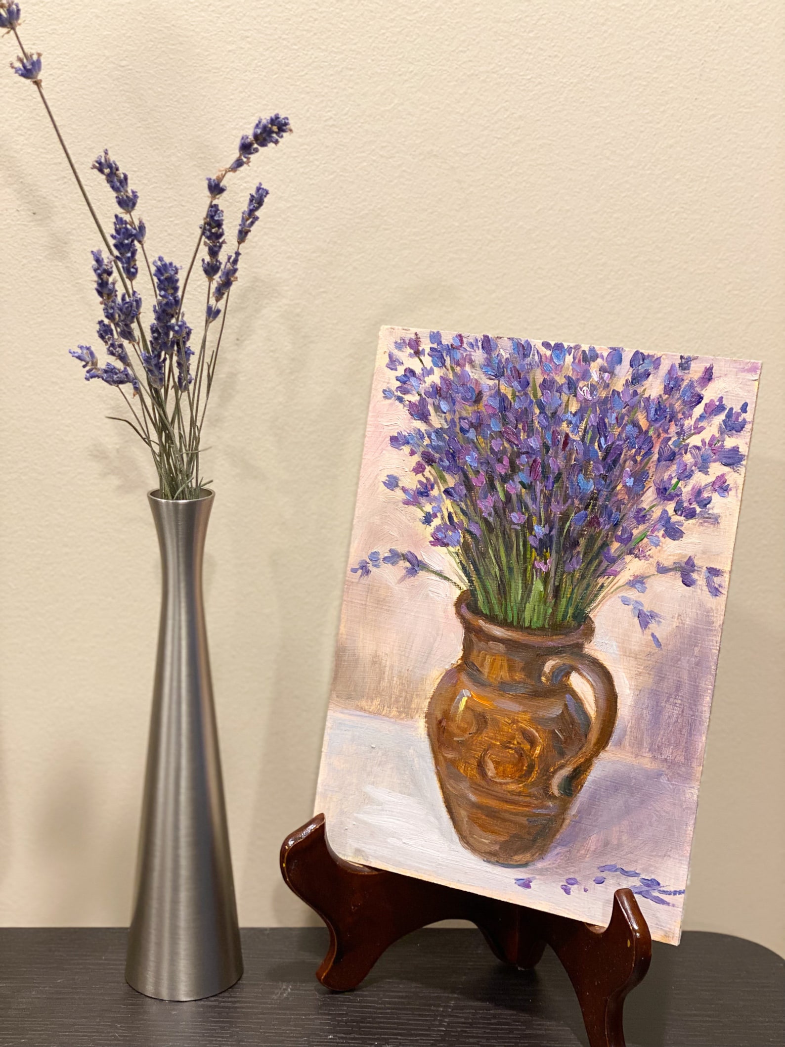 Lavender Art, Lavender Still Life, Original Oil Painting Gift Idea ...